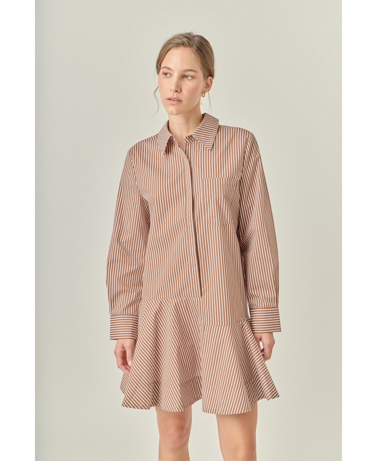 Click here for English Factory Womens Stripe Collar Flared Skirt... prices