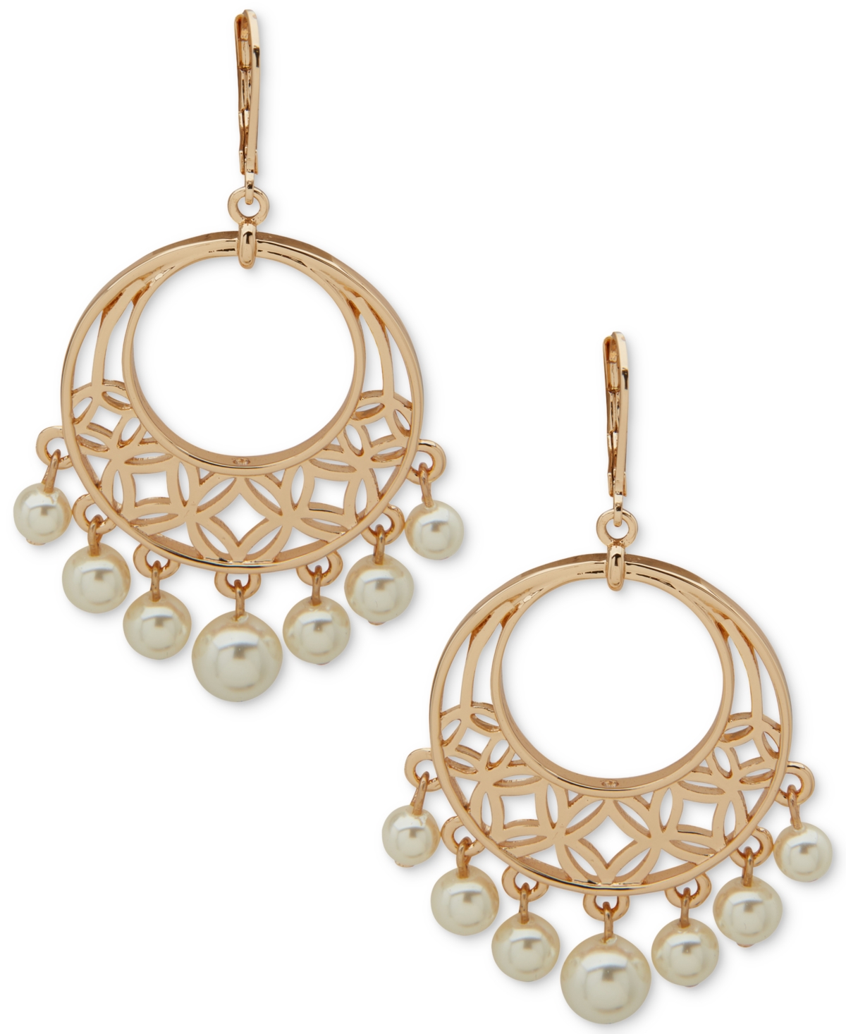 Click here for Anne Klein Imitation Pearl Cutout Drop Shaky Earri... prices