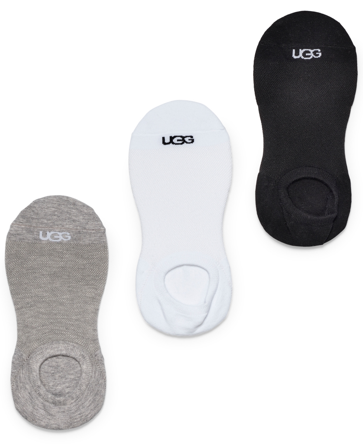 Click here for Ugg Womens 3-Pack Stela No Show Socks - White/Grey... prices