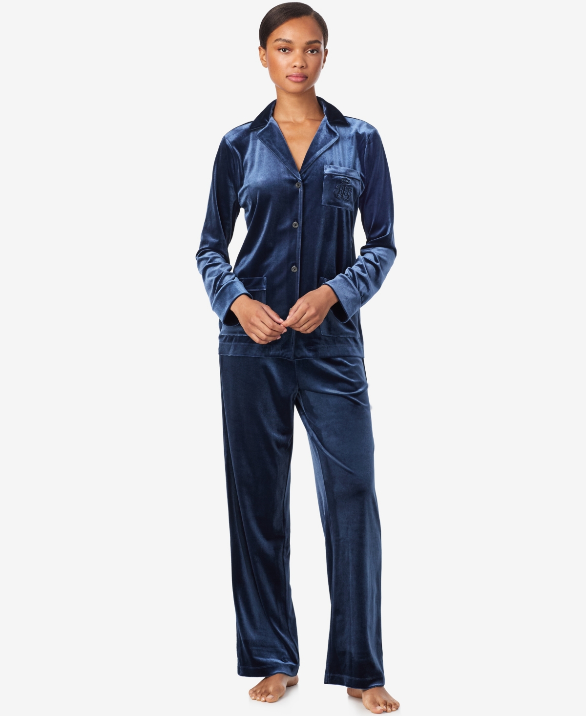 Click here for Lauren Ralph Lauren Womens Long Sleeves Notch Coll... prices