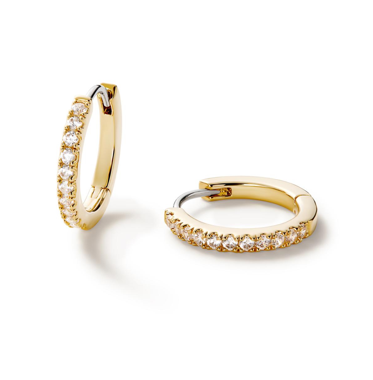 Click here for Ana Luisa Gold Huggie Hoop Earrings - Pave Huggie... prices