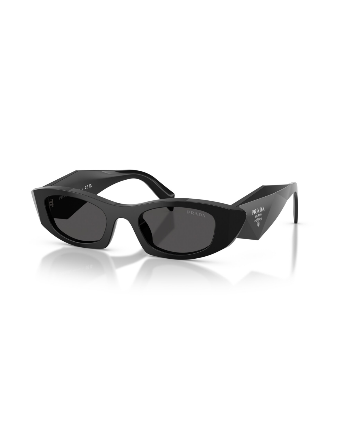 Click here for Prada Womens Oval Sunglasses  Pr B16S - Black prices
