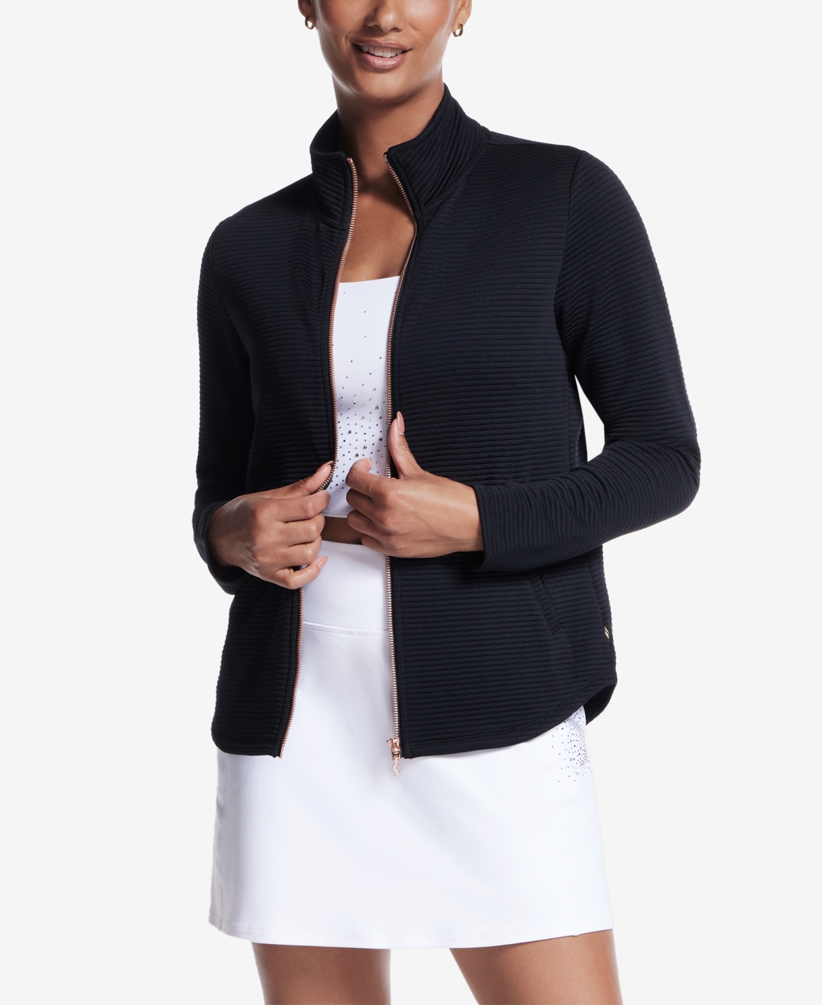 Click here for Skechers Womens The Gowalk Shine Jacket - Black prices
