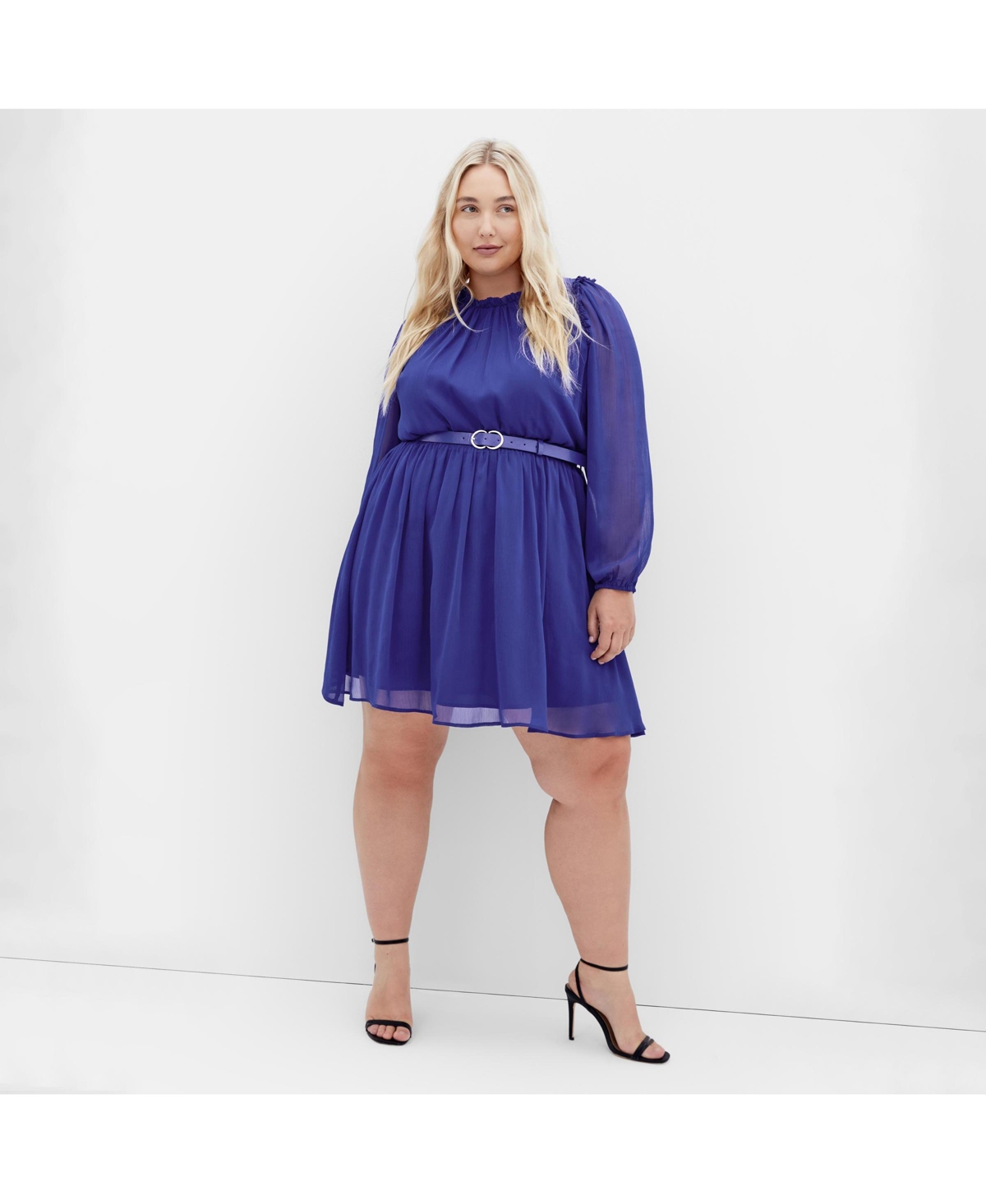 Click here for City Chic Plus Size Madelynn Dress - Lapis prices