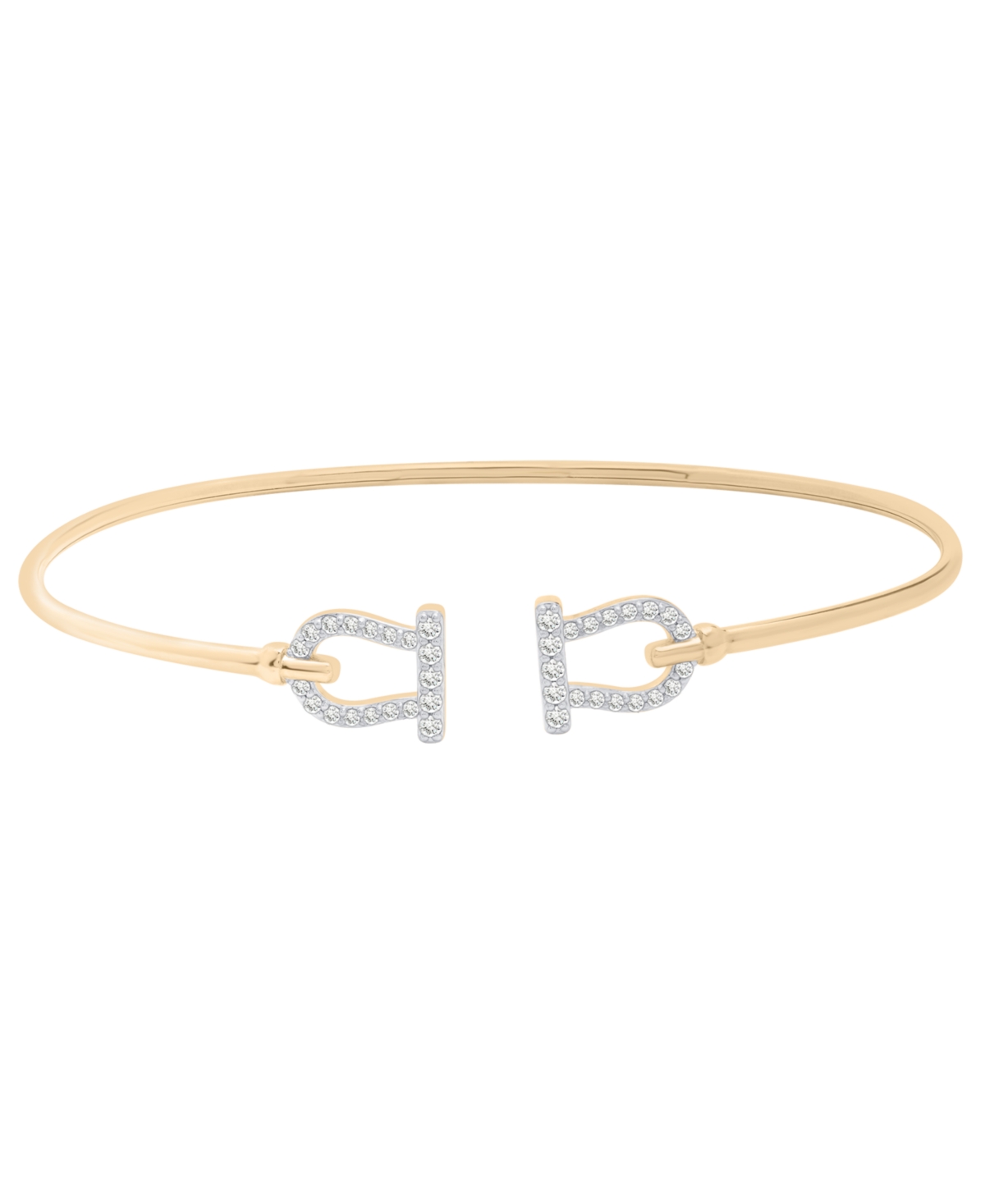 Click here for Wrapped Double Lock Bangle Bracelet (1/4 ct. t.w.)... prices