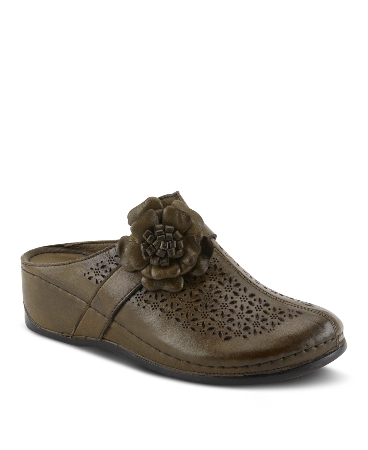 Click here for Spring Step Lilybean Leather Perforated Clogs with... prices