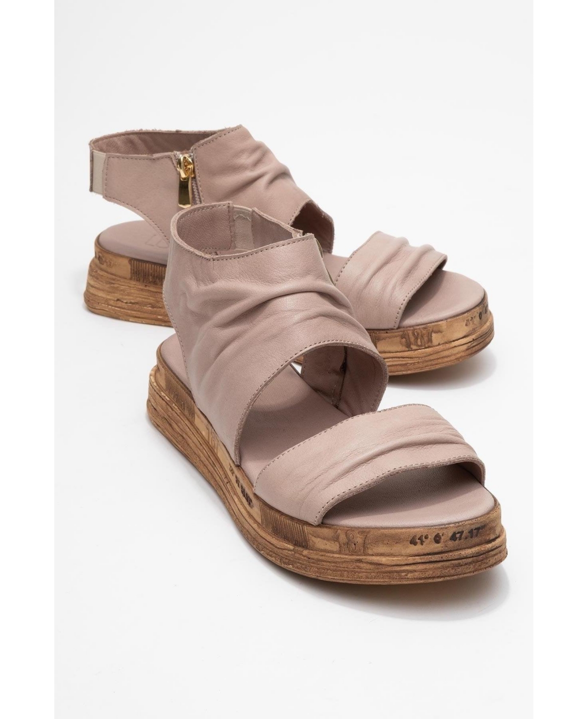 Click here for Forever & Always Shoes Lunas Leather Side-Zip Sand... prices