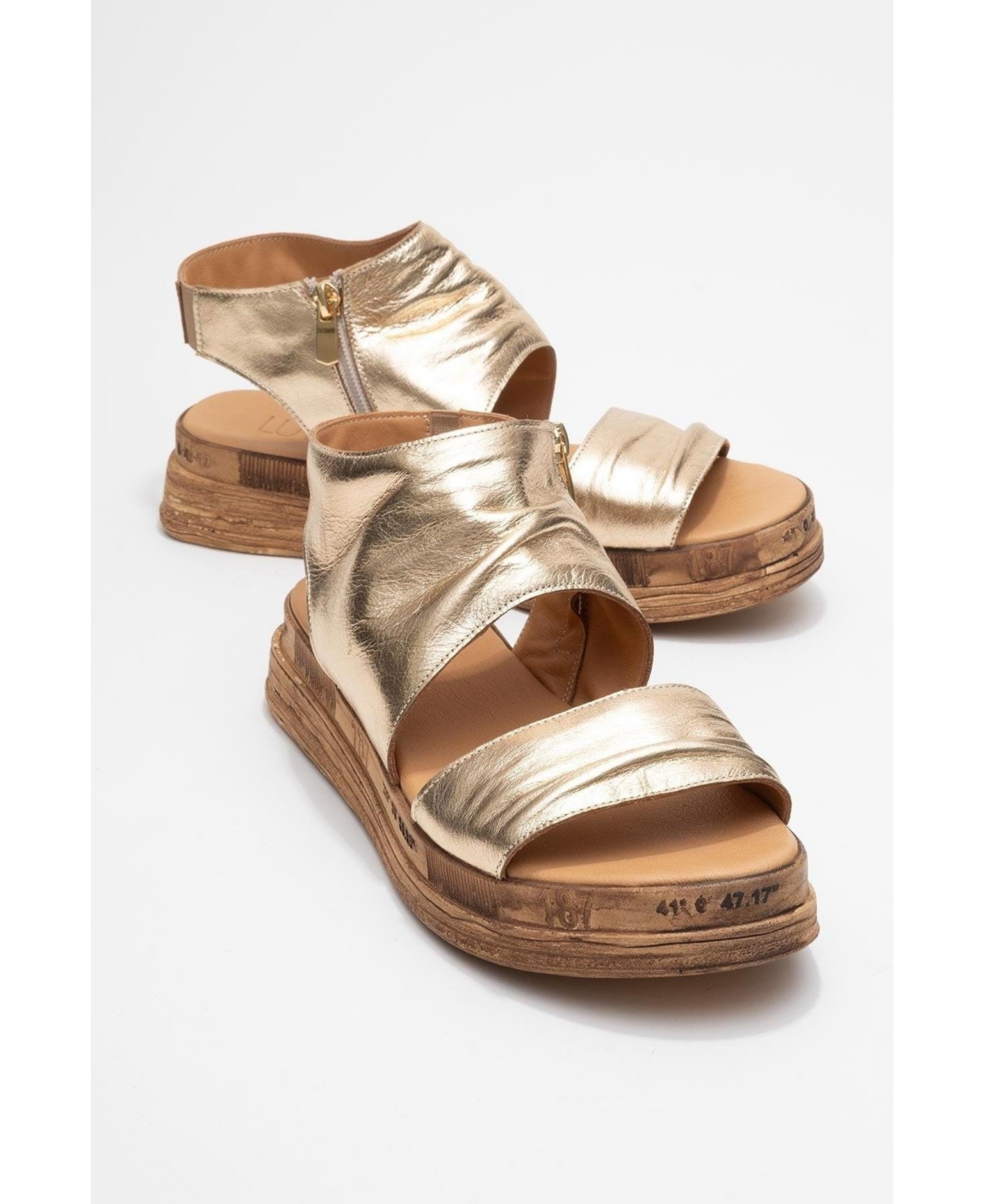 Click here for Forever & Always Shoes Lunas Leather Side-Zip Sand... prices