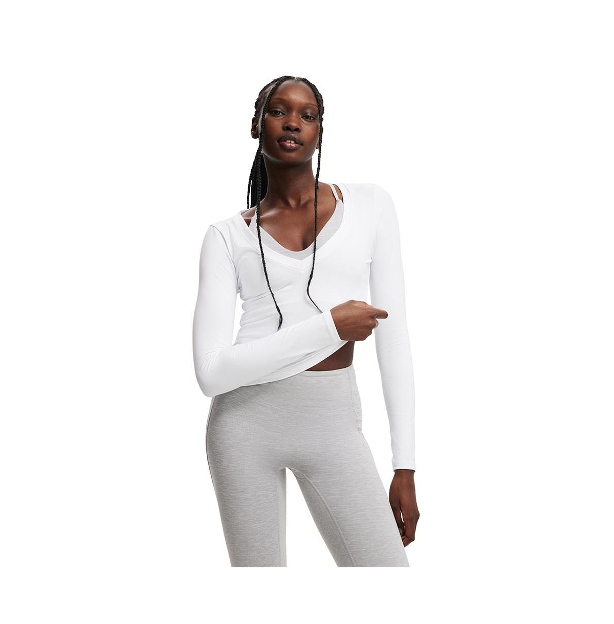 Click here for Cotton On Womens Active Ultra Soft Plunge Front Lo... prices