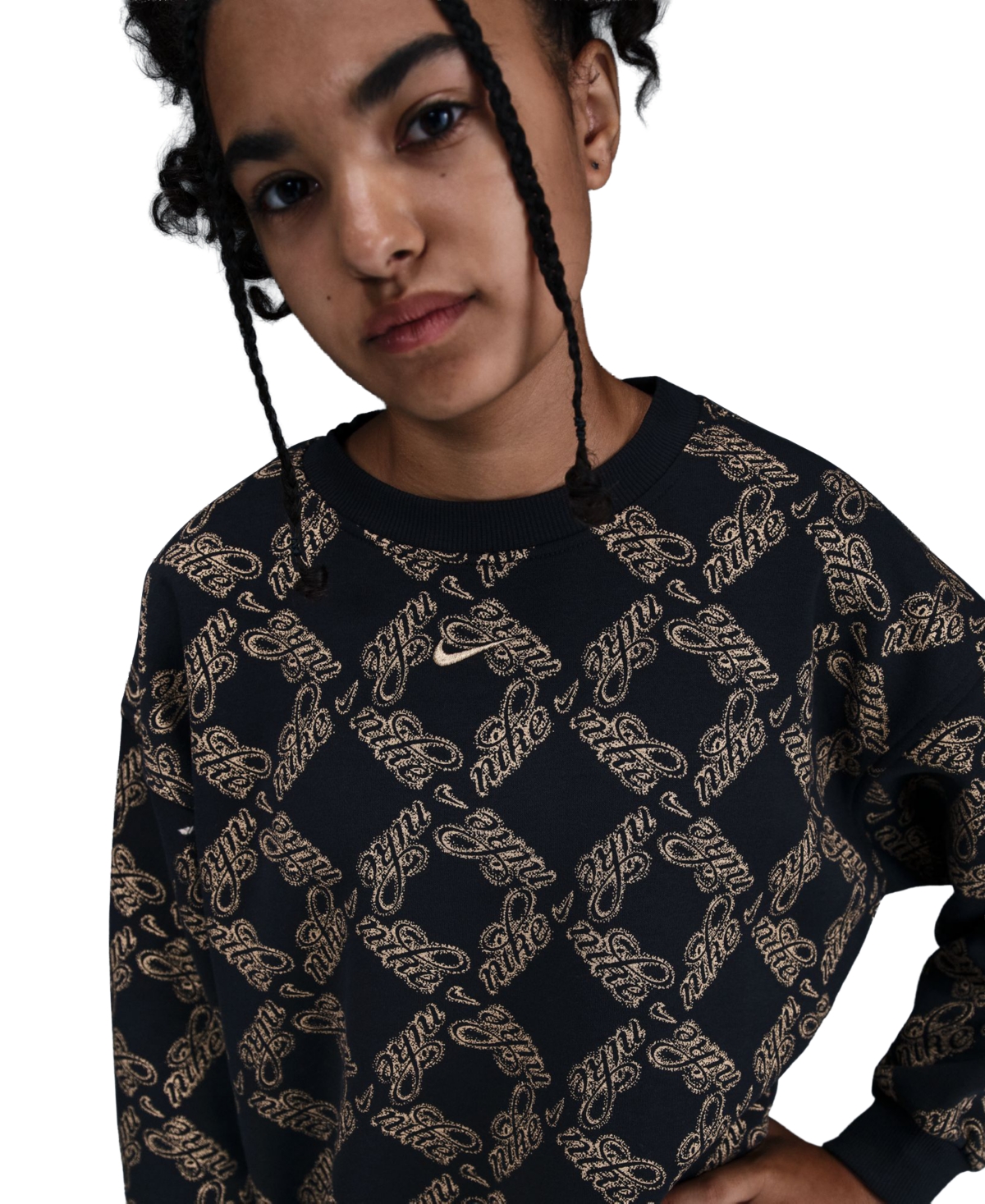 Click here for Nike Girls 7-16 Oversized Fleece Crewneck Sweatshi... prices
