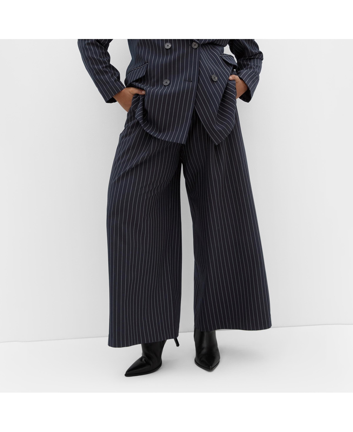 Click here for City Chic Womens Karla Pinstripe Wide Leg Pant - N... prices