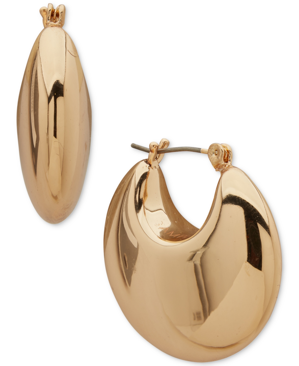 Click here for Anne Klein Gold-Tone Polished Chubby Hoop Earrings... prices