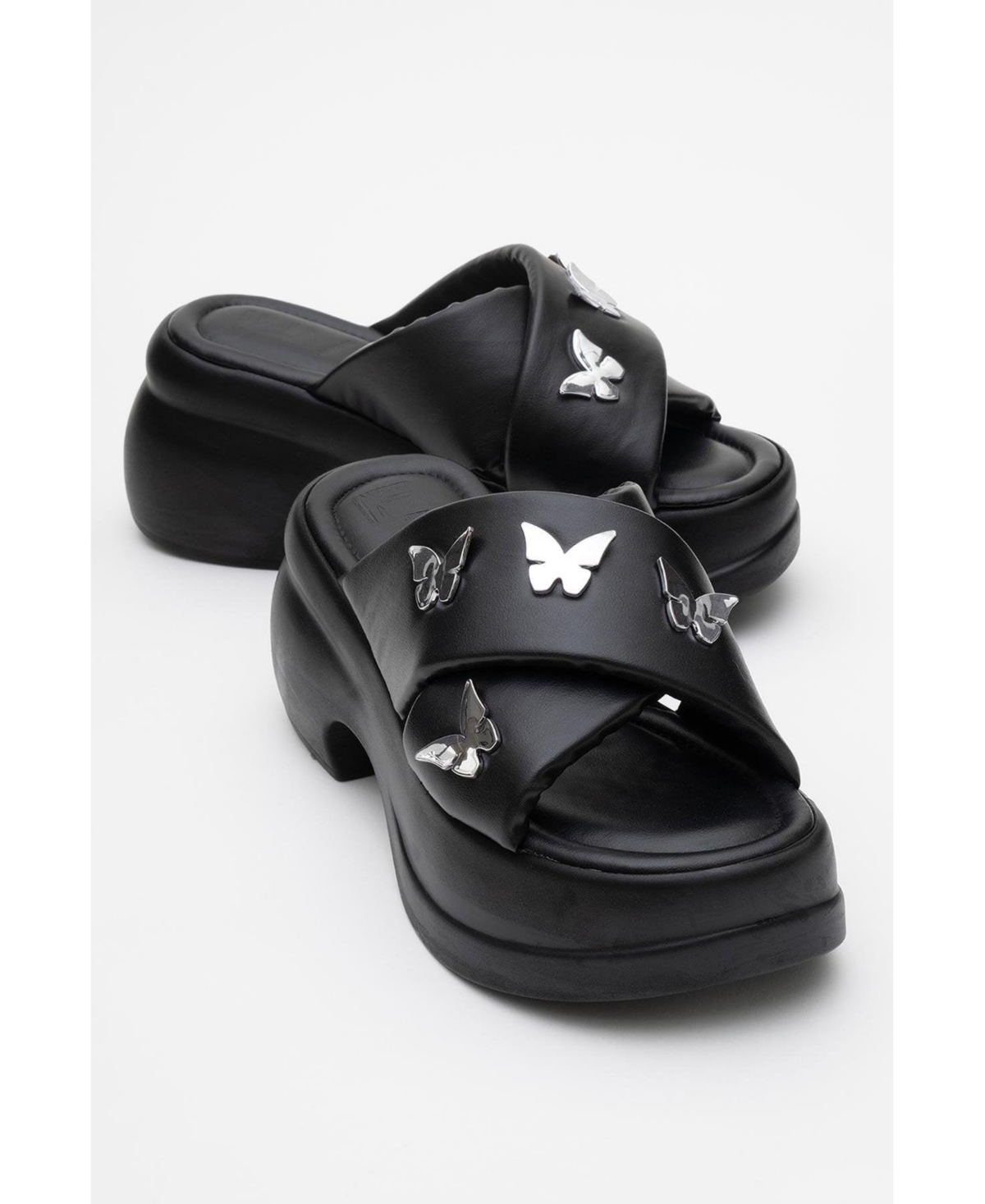 Click here for Prologue Shoes Force Butterfly-Buckle Platform San... prices