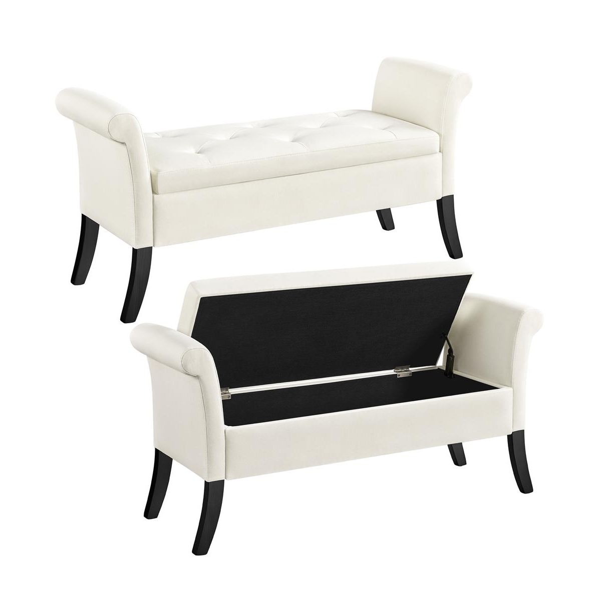 Click here for Yaheetech Modern Tufted Fabric Storage Bench with... prices