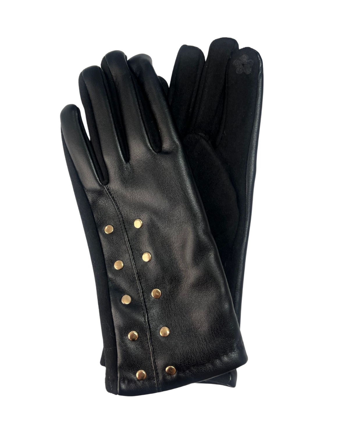 Click here for Marcus Adler Leather Glove with Studs - Black prices