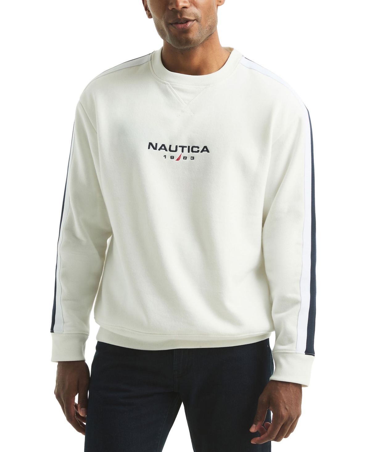 Click here for Nautica Mens Graphic Logo Crewneck Sweatshirt - Sa... prices