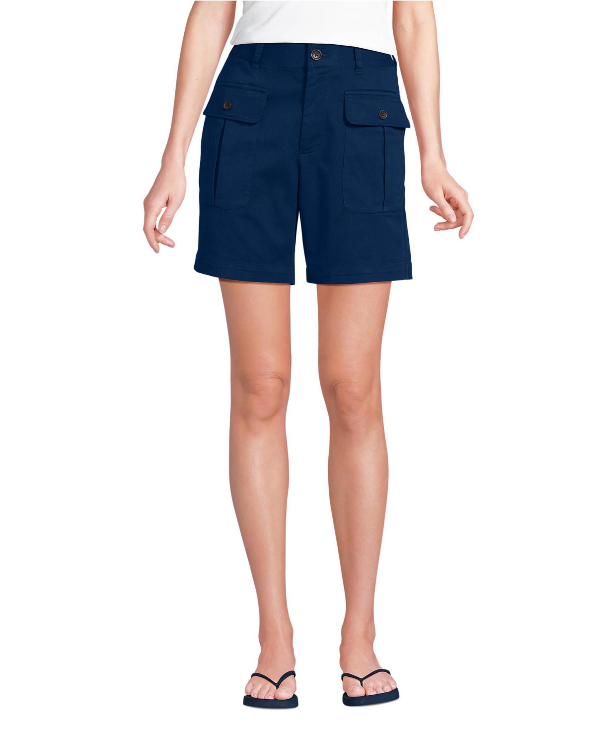 Click here for Lands End Womens Cool Fade High Rise 7 Cargo Short... prices