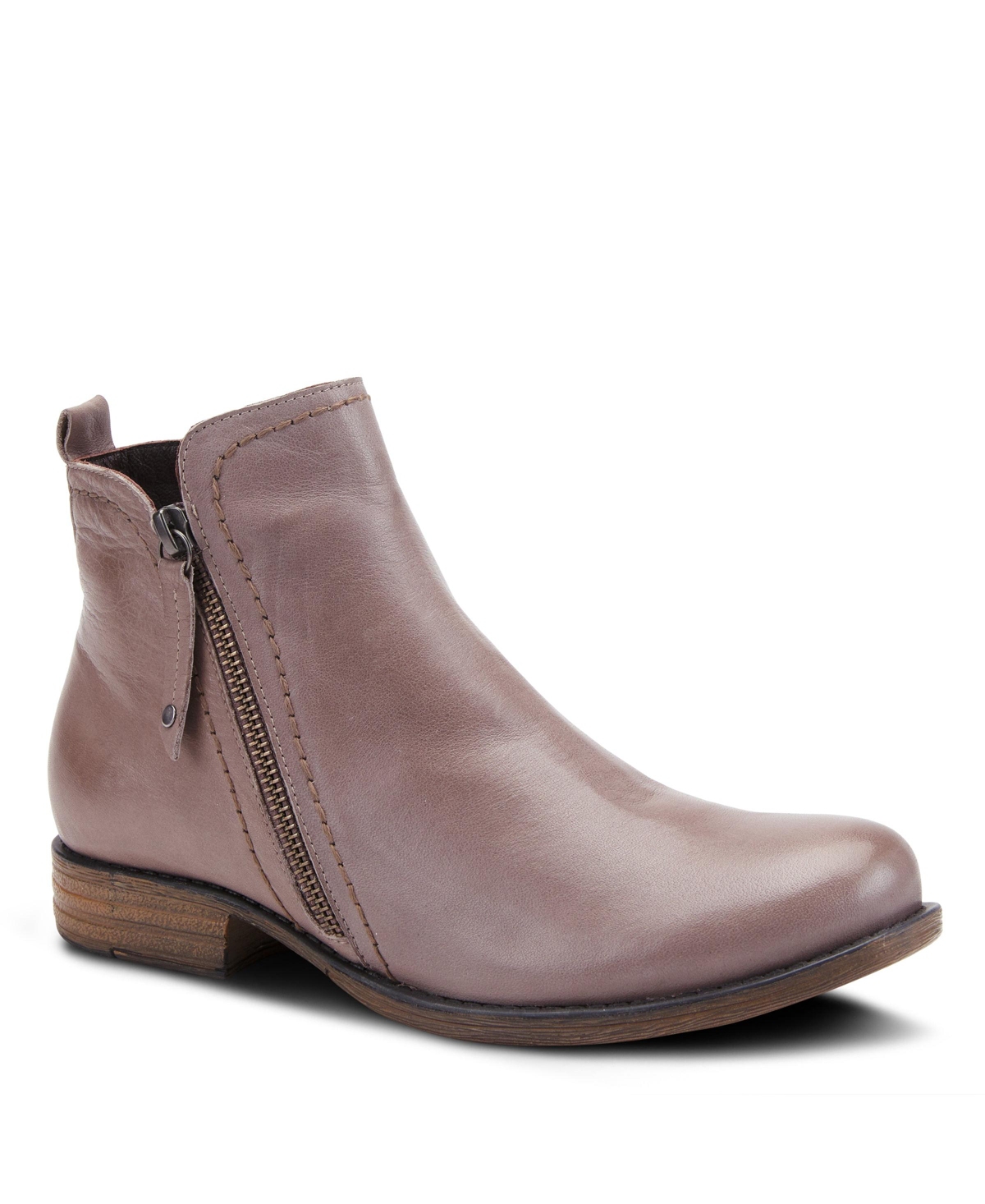 Click here for Spring Step Oziel Leather Bootie with Decorative Z... prices