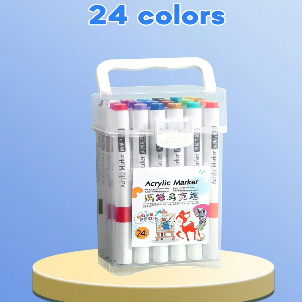 Click here for Htutwoo 24 Colors Acrylic Marker Pens For Diy Art... prices
