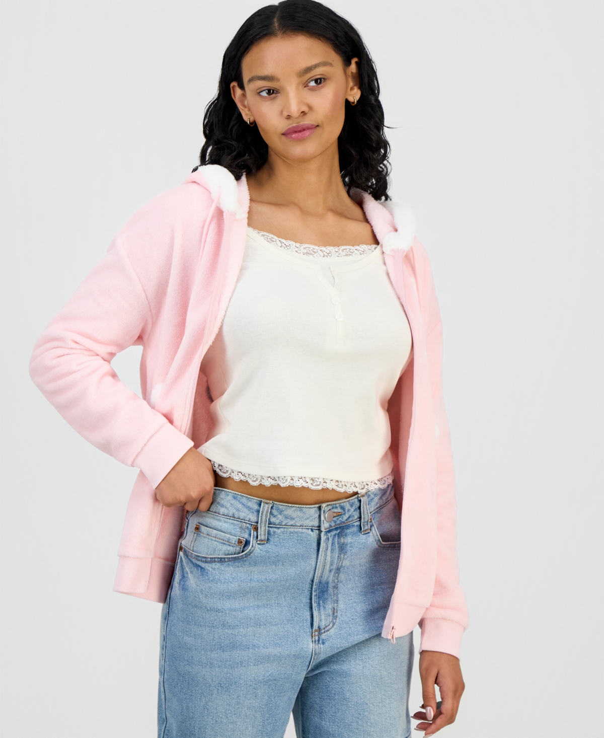 Click here for Love Tribe Juniors Hello Kitty Zip-Front Hoodie -... prices