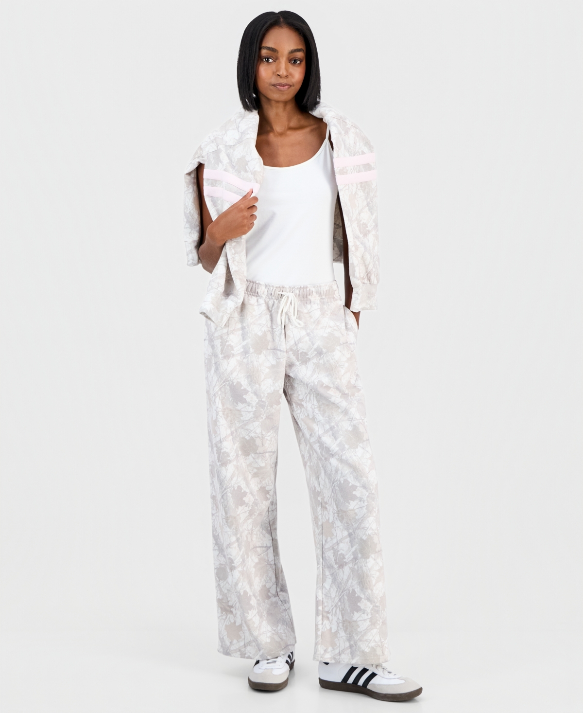 Click here for Madden Girl Juniors Camo Print Wide-Leg Fleece Swe... prices