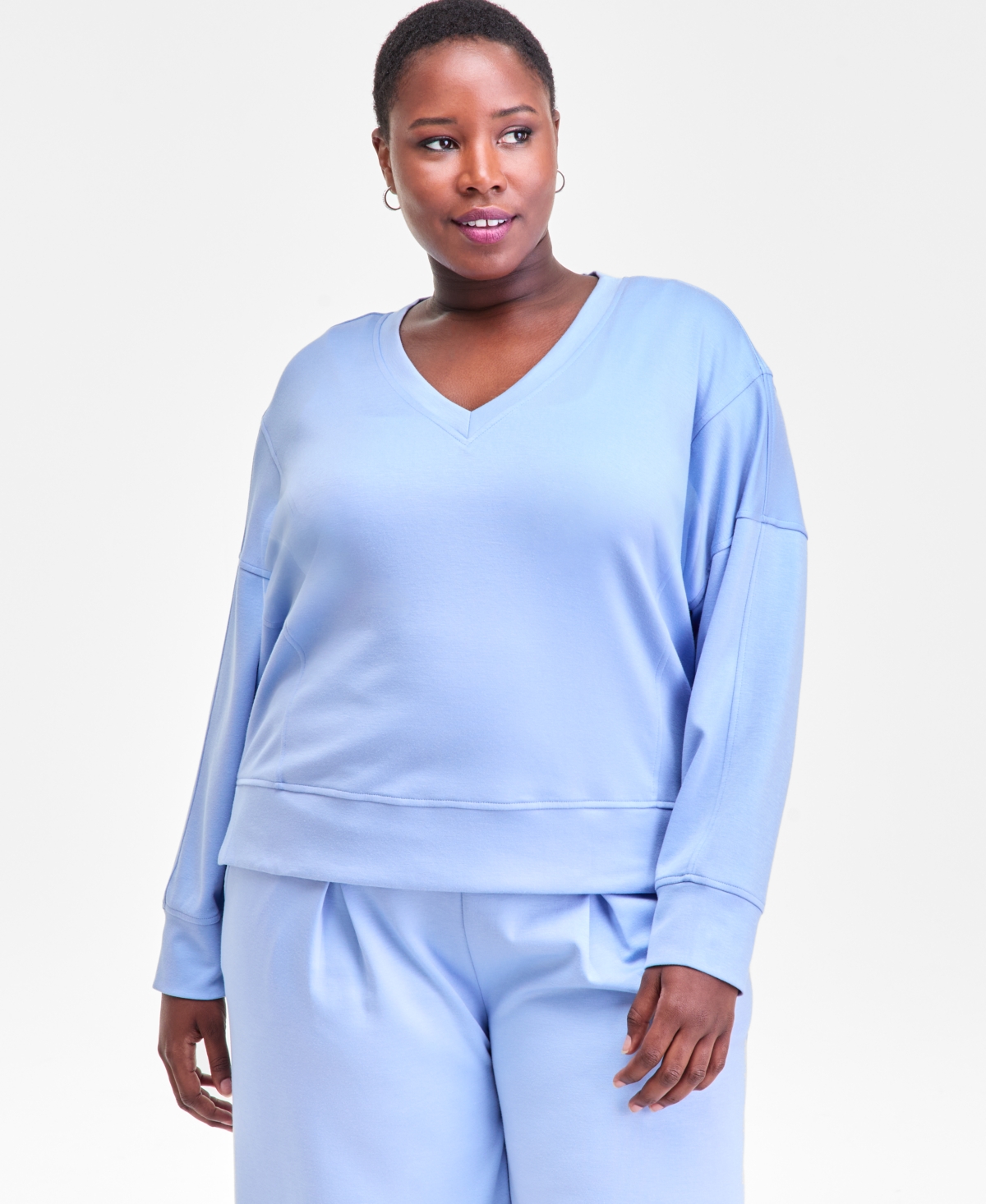 Click here for I.n.c. International Concepts Plus Size V-Neck Kni... prices