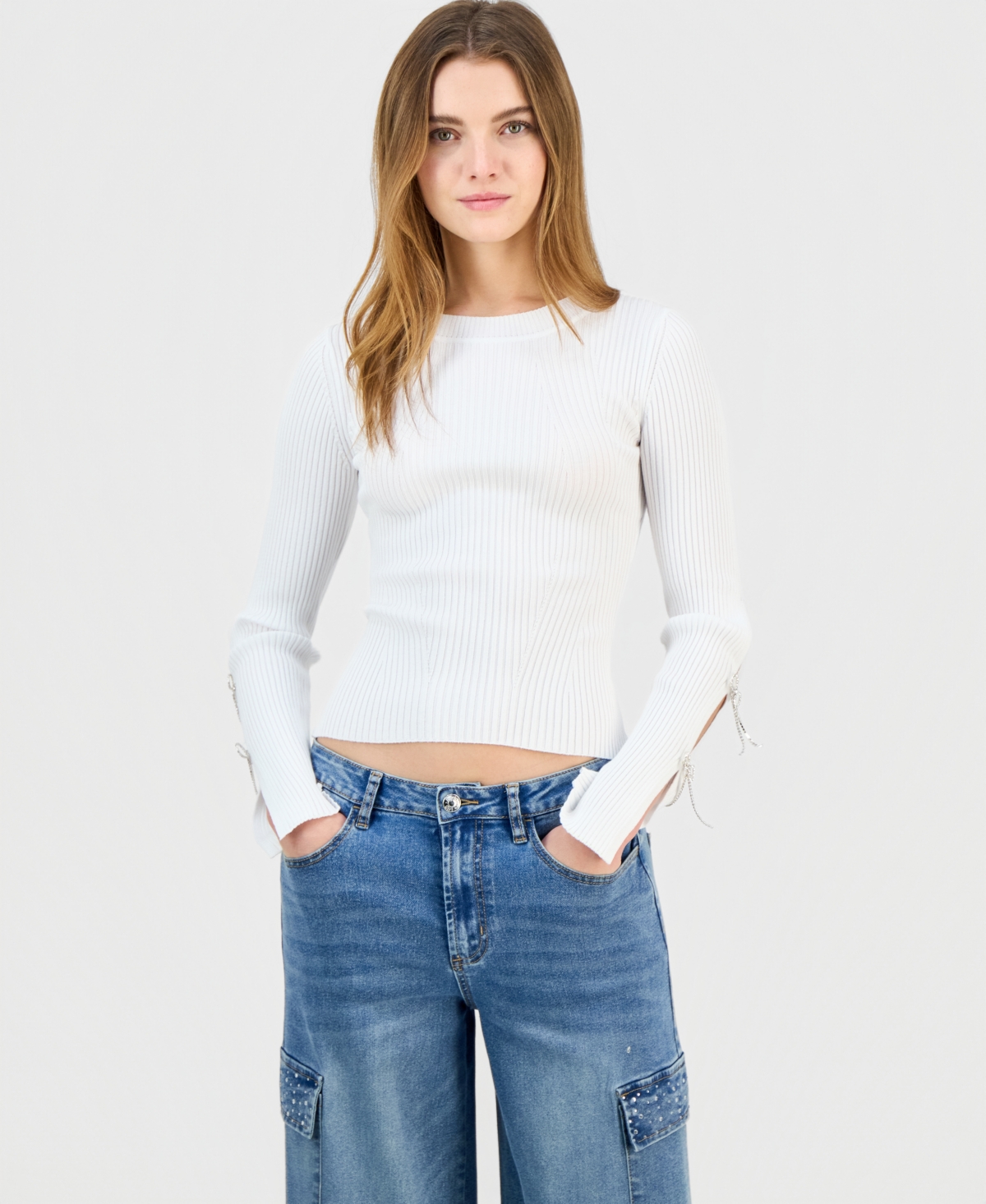 Click here for Madden Girl Juniors Scoop-Neck Rhinestone-Bow-Trim... prices