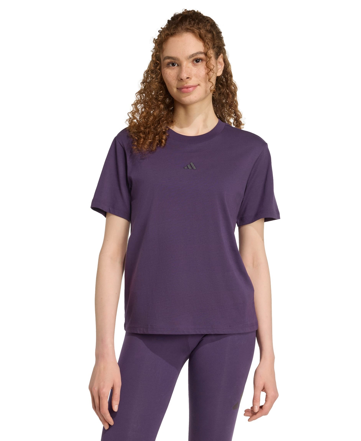 Click here for adidas Womens Short Sleeve Top - Aurora Plum/Black prices