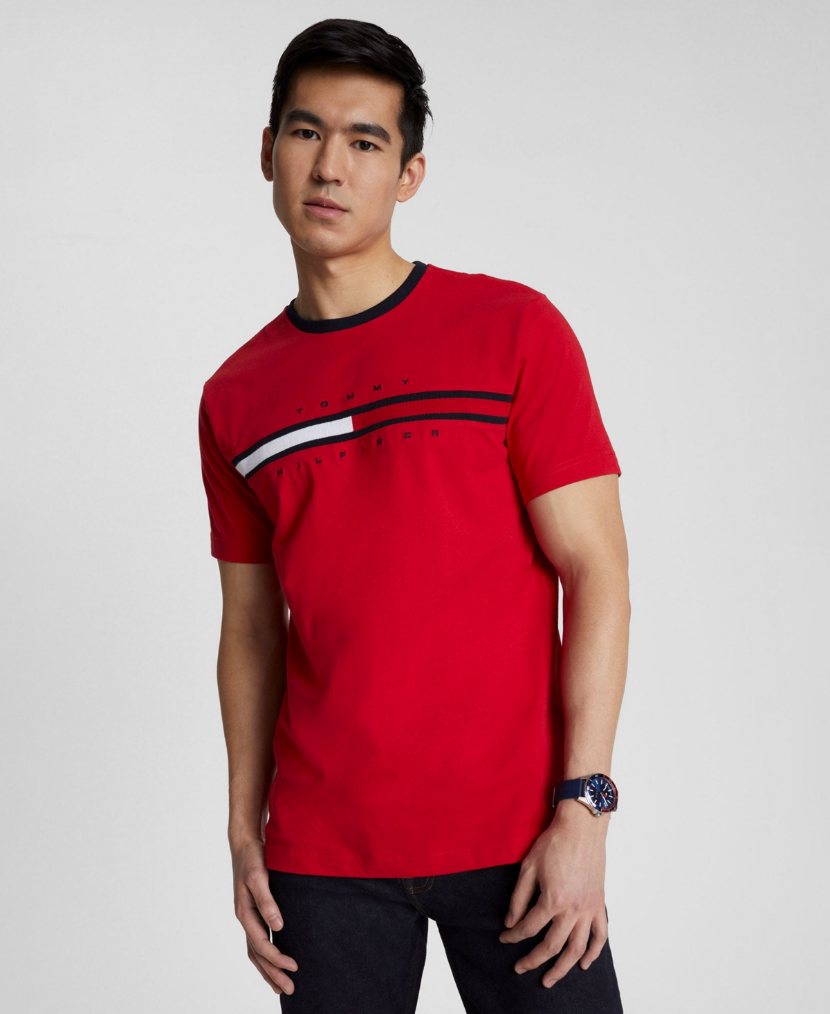 Click here for Tommy Hilfiger Mens Tino Logo Short Sleeve T-Shirt... prices