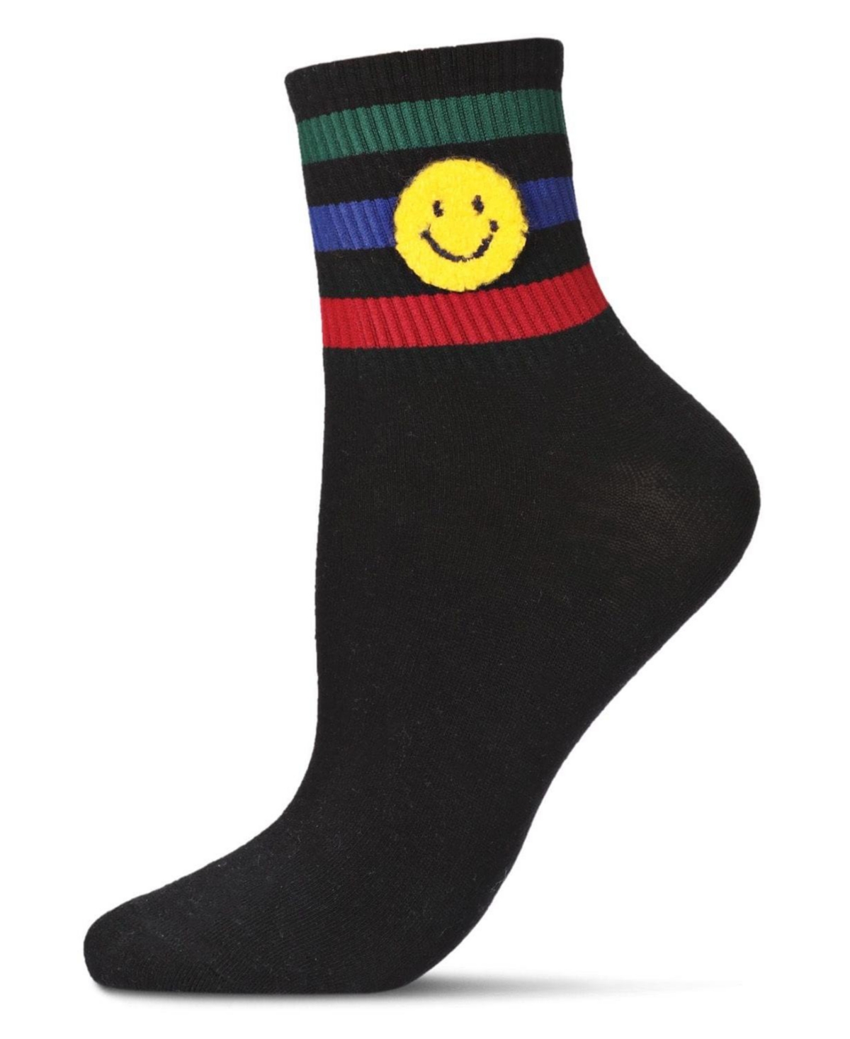 Click here for MeMoi Womens Smiley Terry Patch Stripe Crew Socks... prices