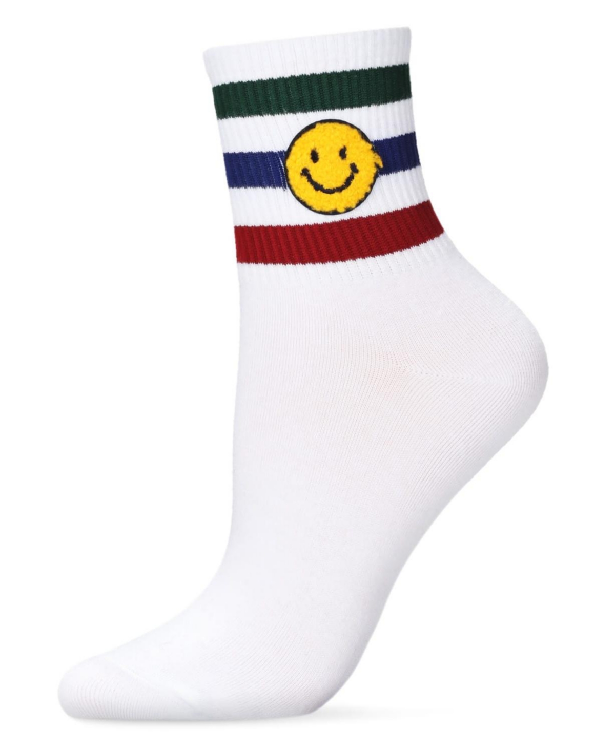 Click here for MeMoi Womens Smiley Terry Patch Stripe Crew Socks... prices