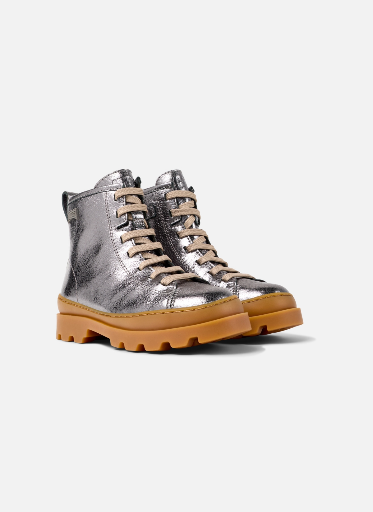 Click here for Camper Girls Brutus Unisex Leather Boots - Grey prices
