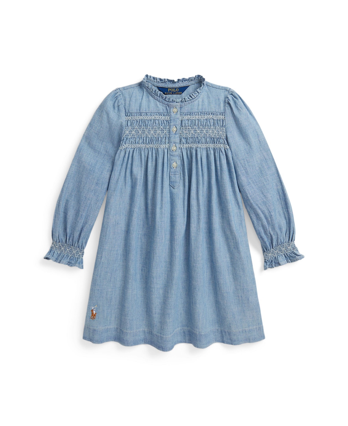 Click here for Polo Ralph Lauren Girls 2T-6X Smocked Round Neck D... prices