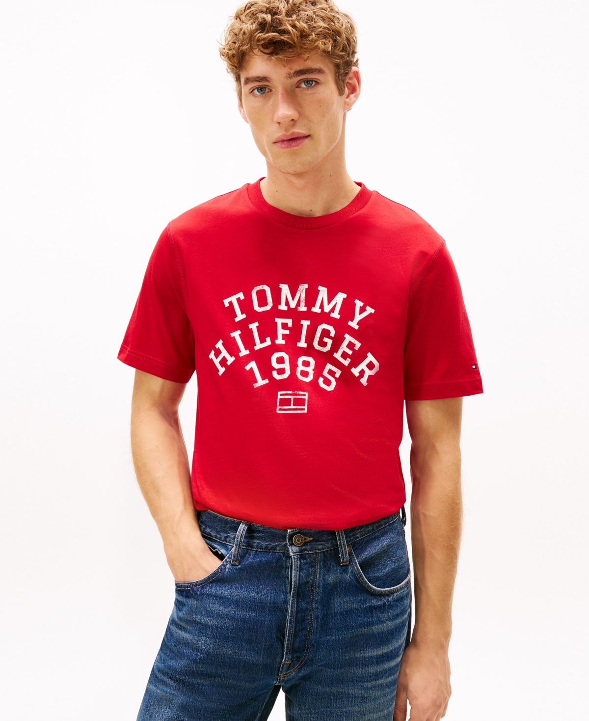 Click here for Tommy Hilfiger Mens Arch Crewneck T-Shirt - Medium... prices