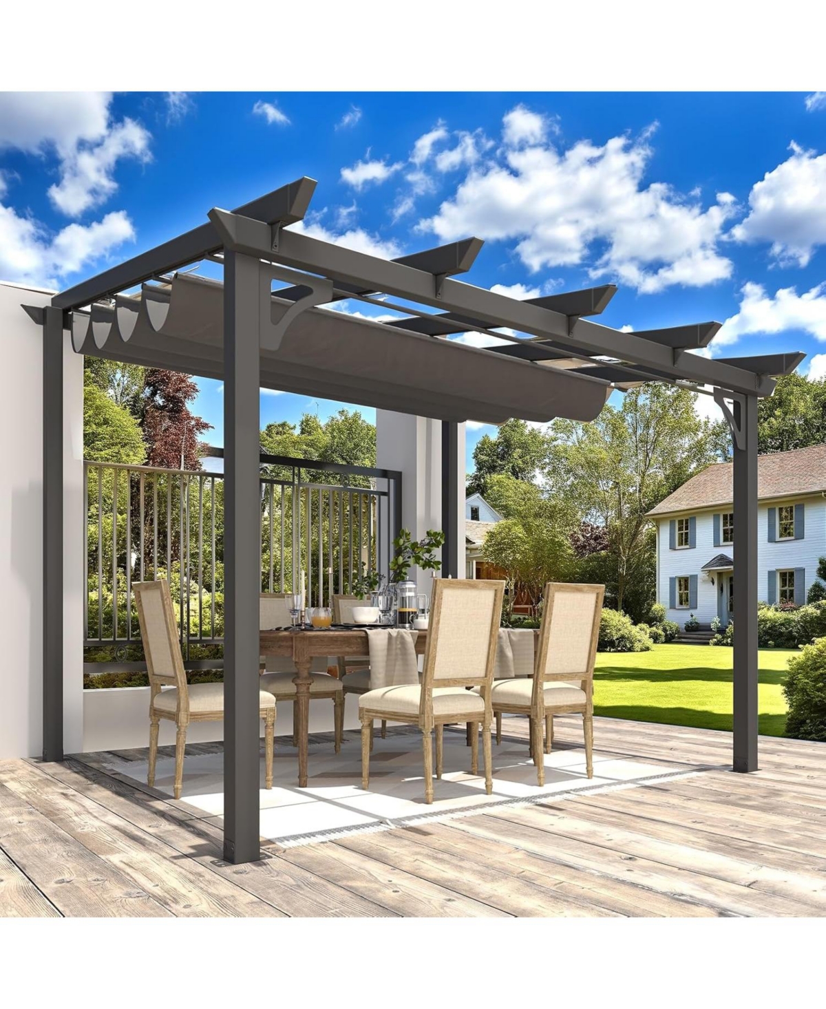 Click here for Aecojoy 10 x 8 Gazebo for Patio  Retractable Pergo... prices