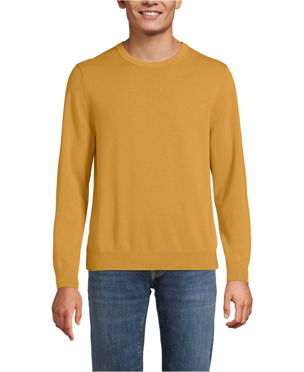 Click here for Lands End Mens Fine Gauge Cotton Crew Neck Sweater... prices
