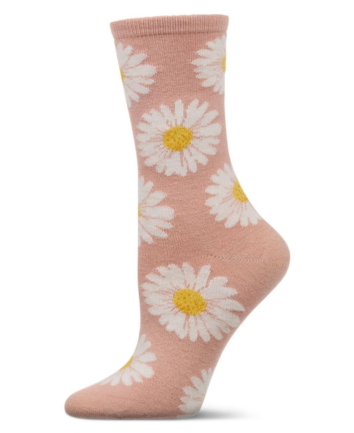 Click here for MeMoi Womens Daisies Cashmere Crew Socks - Blush prices