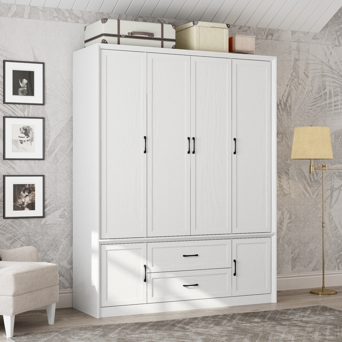 Click here for Homsee 6-Doors Big Armoires Wardrobe with Hanging... prices