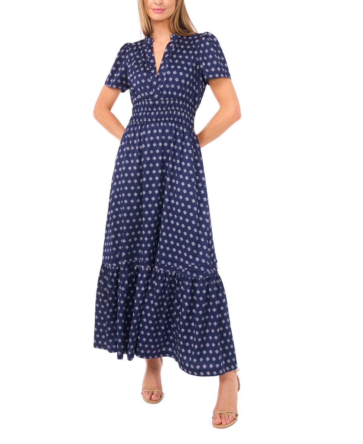 Click here for CeCe Womens V-Neck Short Sleeve Maxi Dress - Class... prices