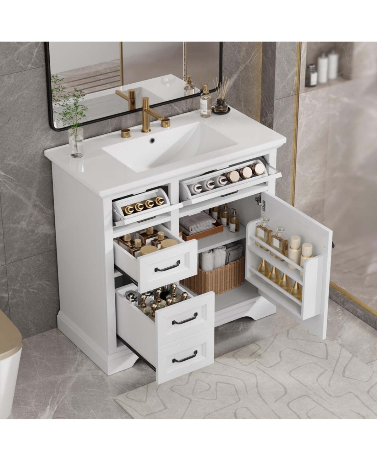 Click here for Casainc 36" Bathroom Vanity with Ceramic Sink... prices