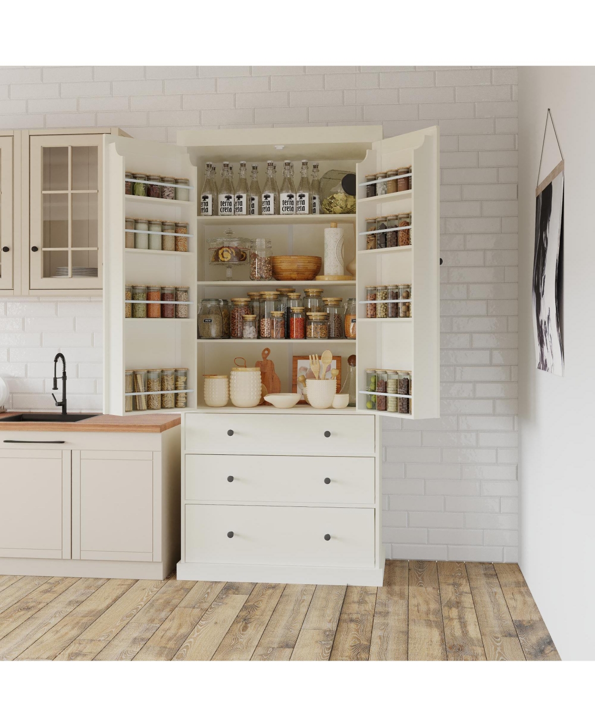 Click here for 77inch Freestanding Tall Cupboard Storage Cabinet... prices