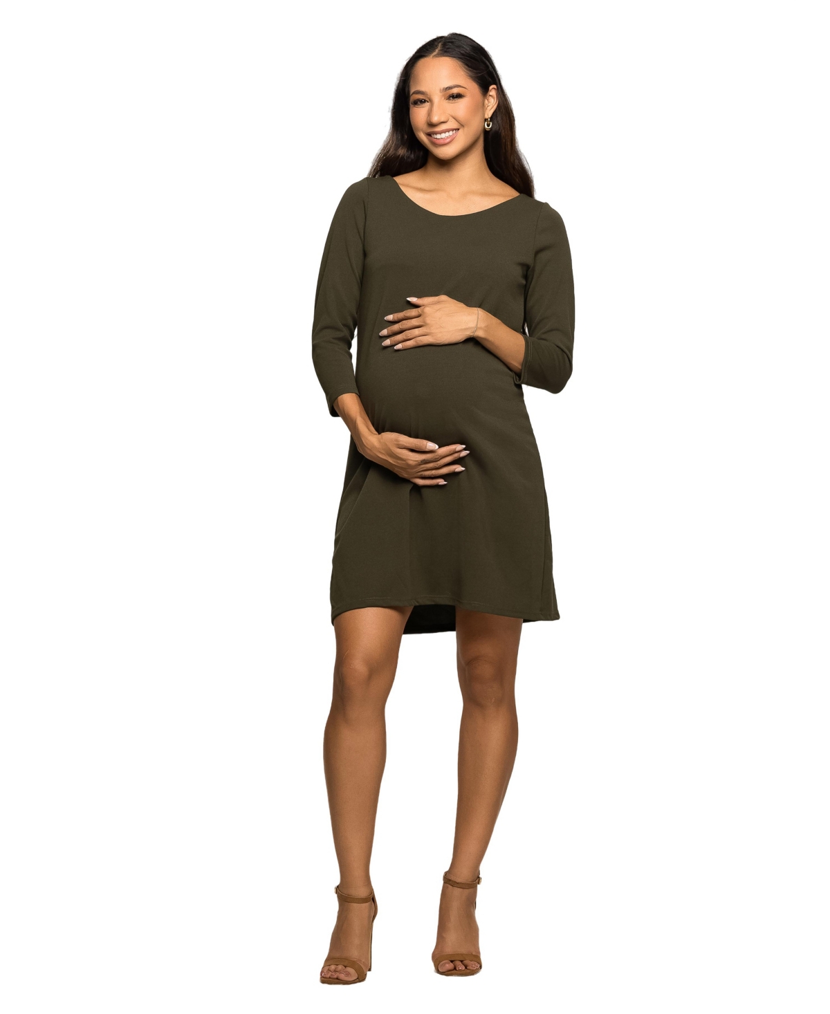 Click here for 24seven Comfort Apparel Womens Maternity Three Qua... prices