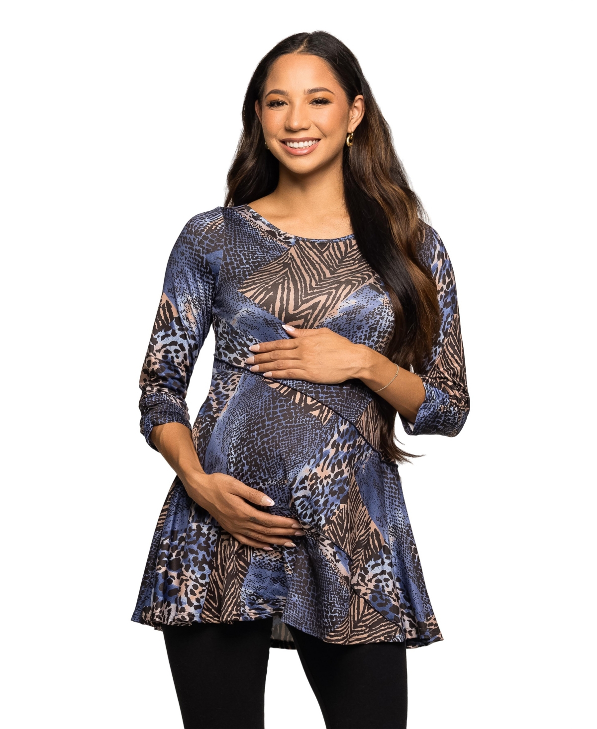 Click here for 24seven Comfort Apparel Womens Maternity Three Qua... prices