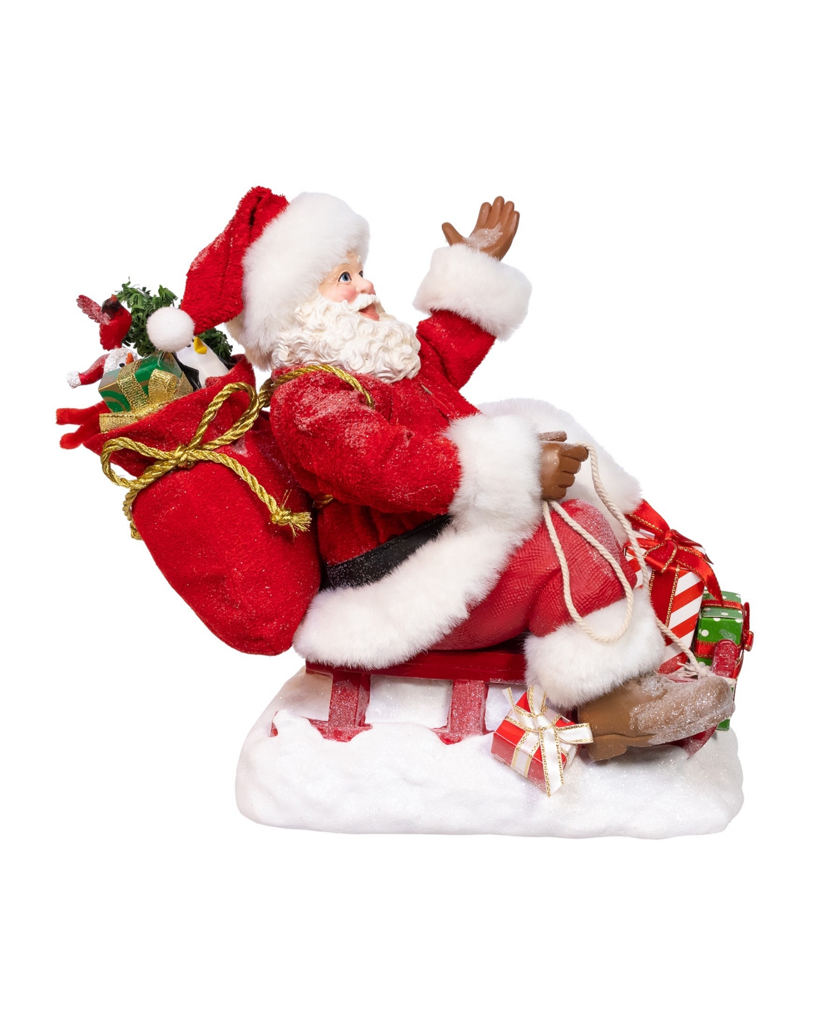 Click here for Kurt Adler 8.5-Inch Fabriche Santa on Sled - Red prices