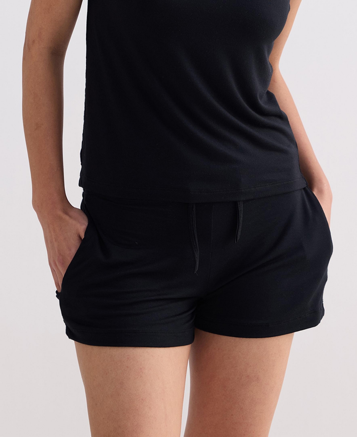 Click here for Reistor Womens Essential Knit Shorts in Black - Bl... prices