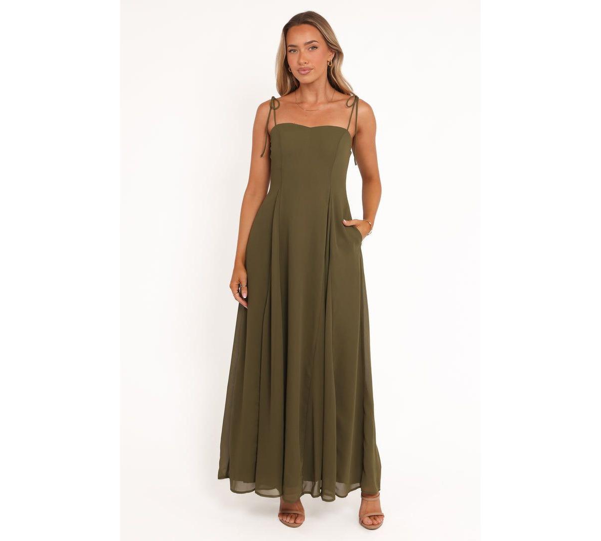 Click here for Petal and Pup Womens Rayna Maxi Dress - Olive 14 -... prices