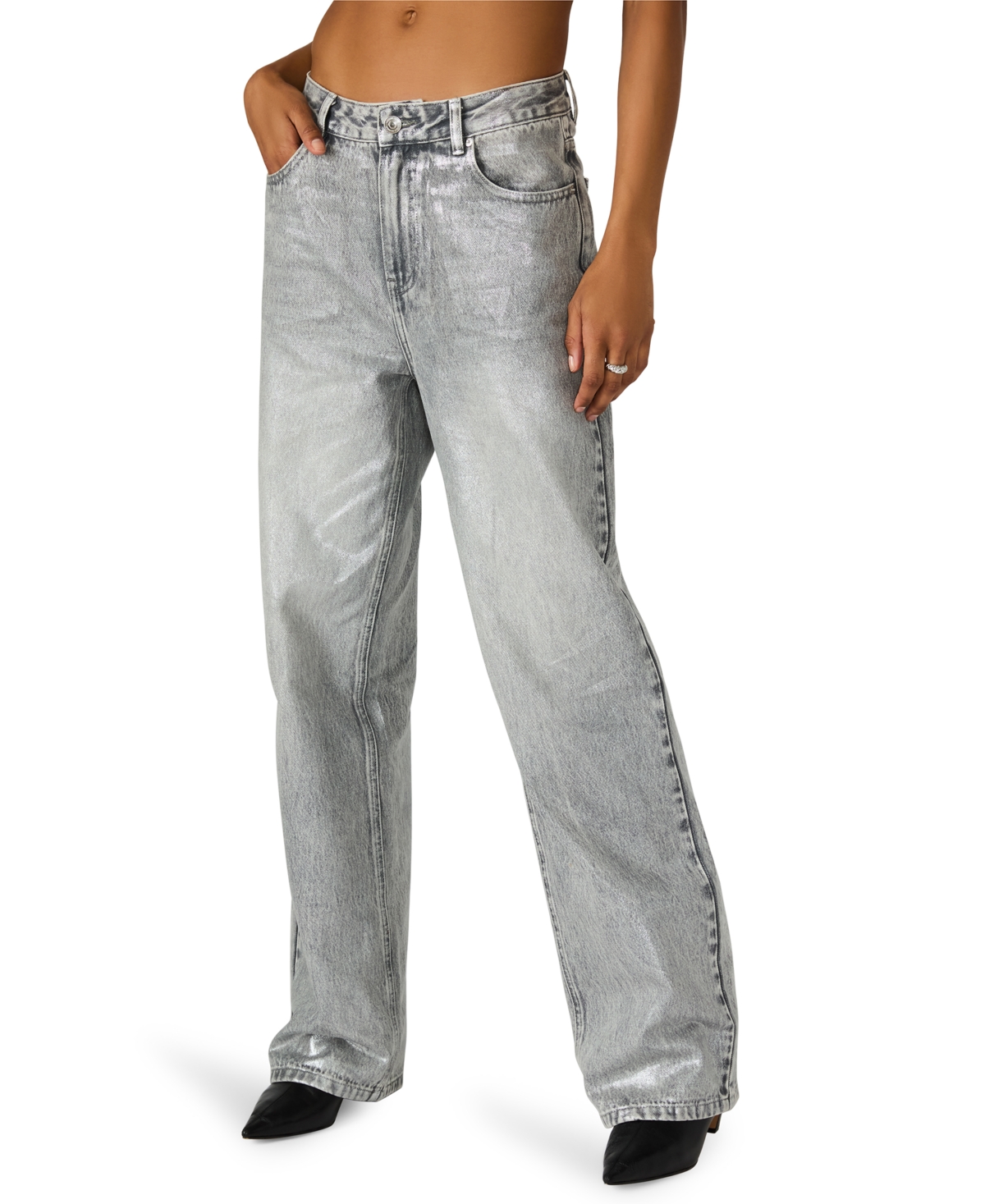 Click here for Steve Madden Womens Zo Taylor Fit Jeans - Metallic... prices