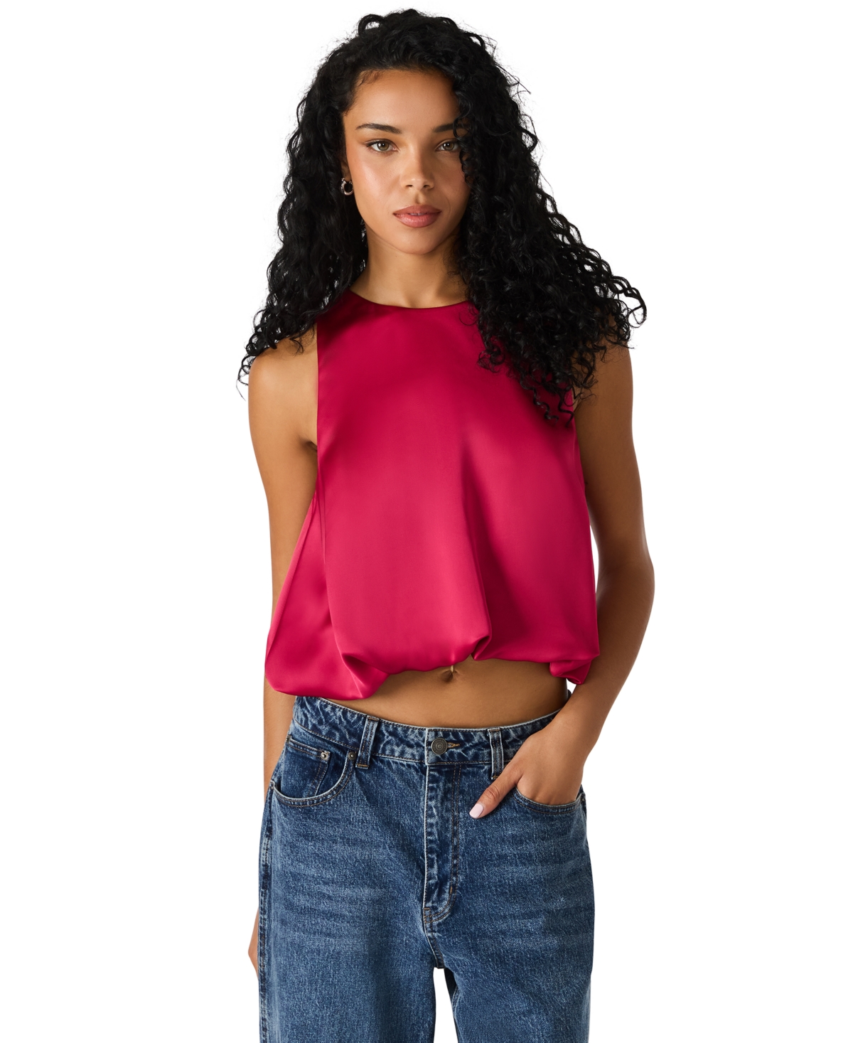 Click here for Steve Madden Womens Yazmin Sleeveless Bubble Top -... prices