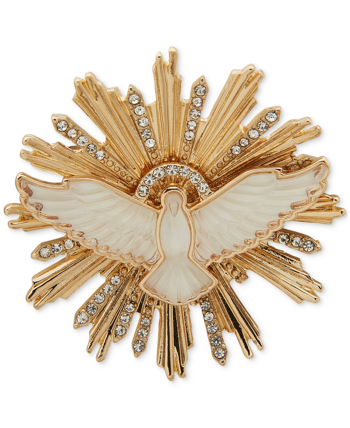 Click here for Anne Klein Crystal Imitation Pearl Gold-Tone Dove... prices