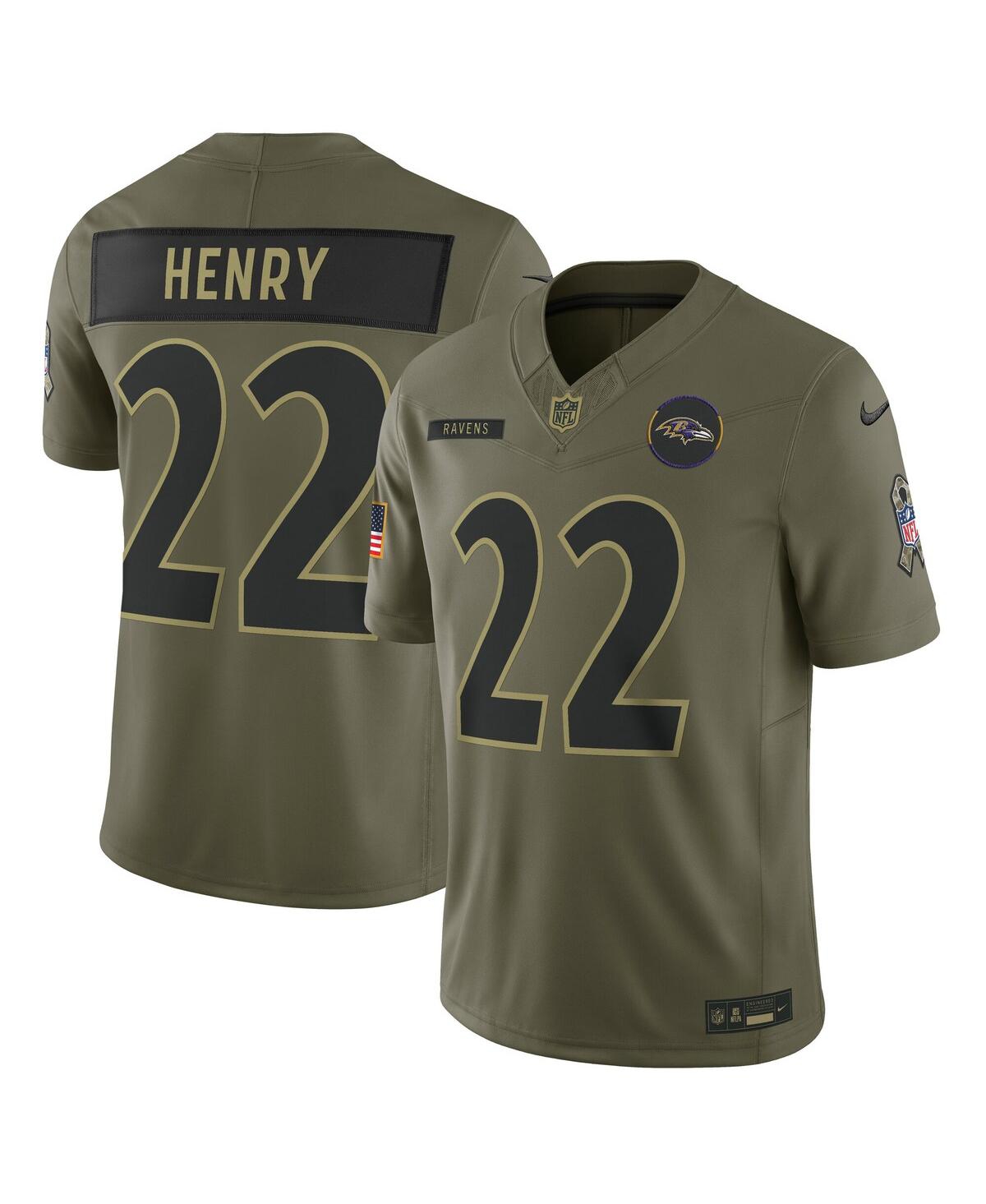 Click here for Nike Mens Derrick Henry Olive Baltimore Ravens 202... prices